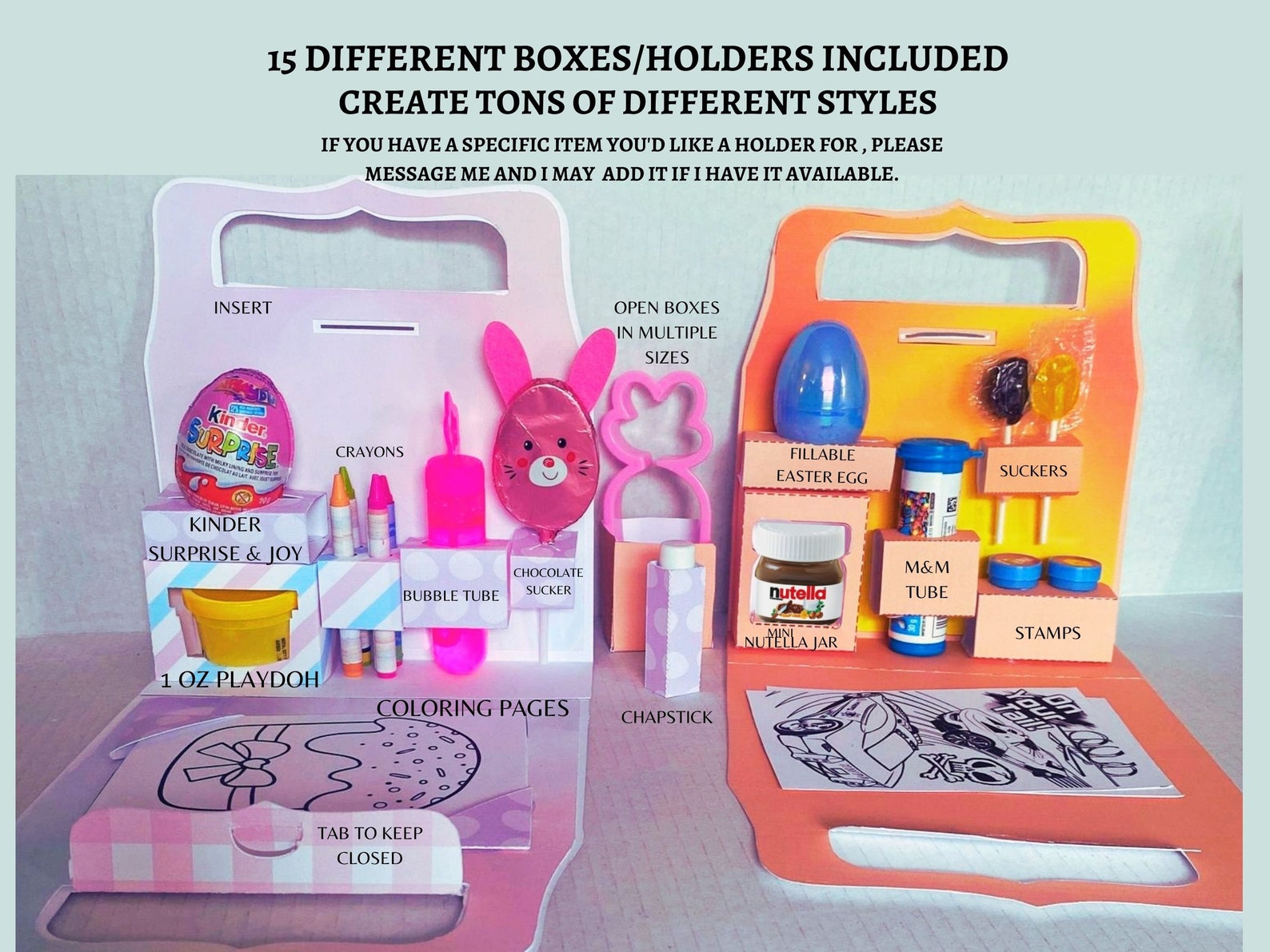 Crayon Activity Box Template, Kinder Egg Holder, Bubble Tube Box Svg ...