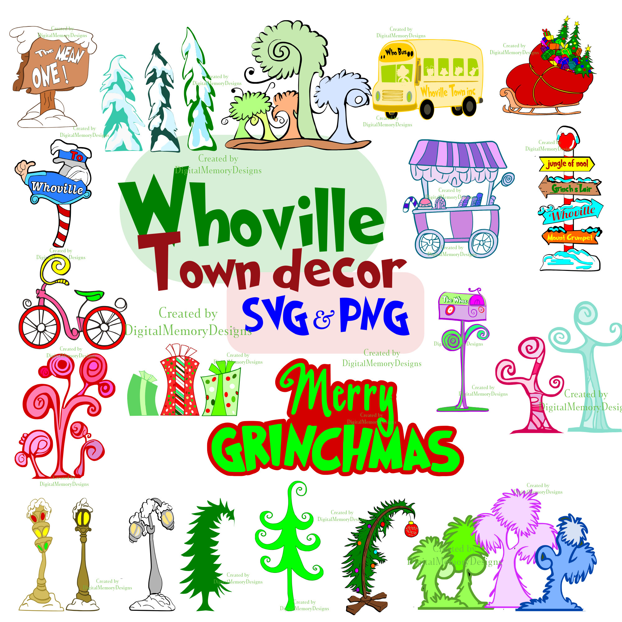 Whoville Christmas Tree Clip Art