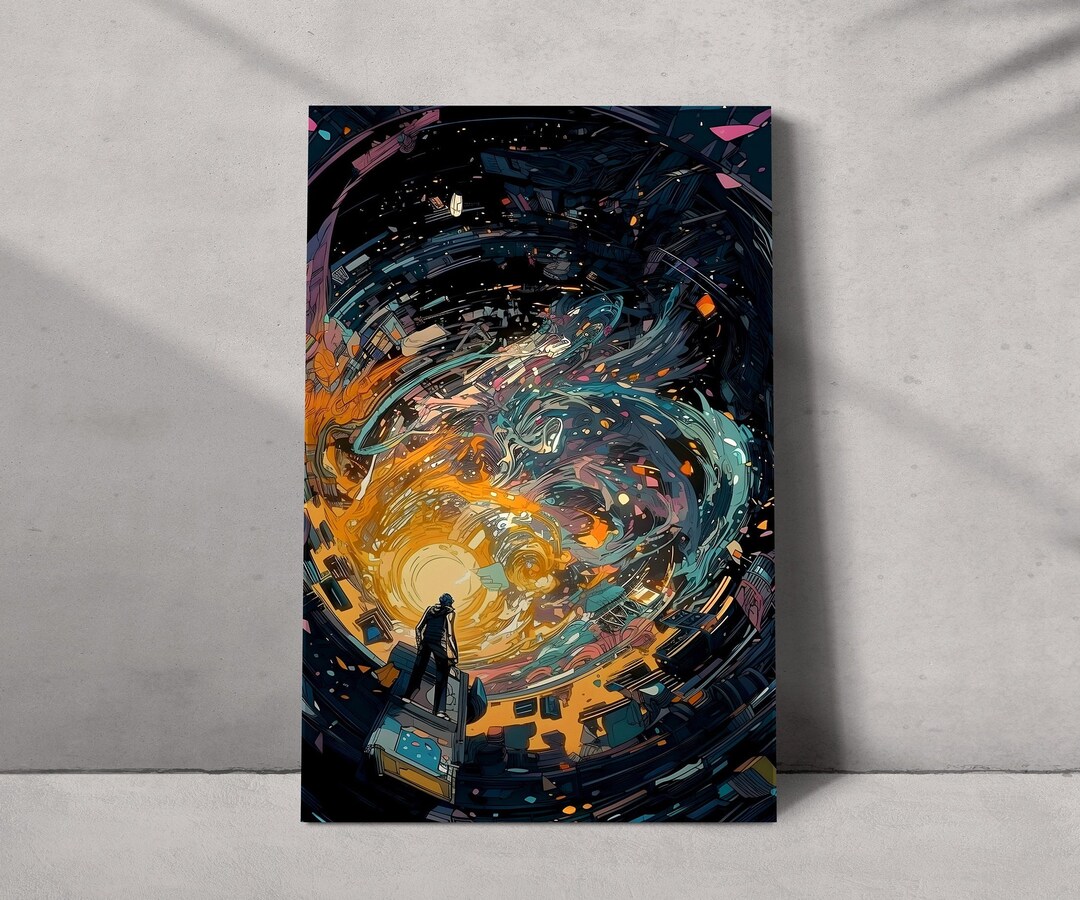 Space Fantasy, Black Hole, Colorful Space Art, Space Canvas Wall Art - Etsy