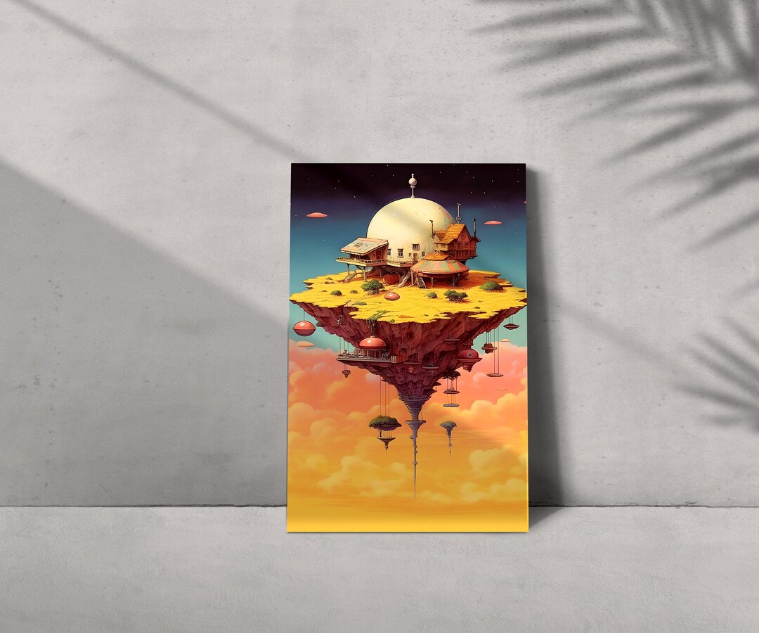 A Floating Hide Out, Surreal Art, Sky Base, Obscure Building, Alien ...