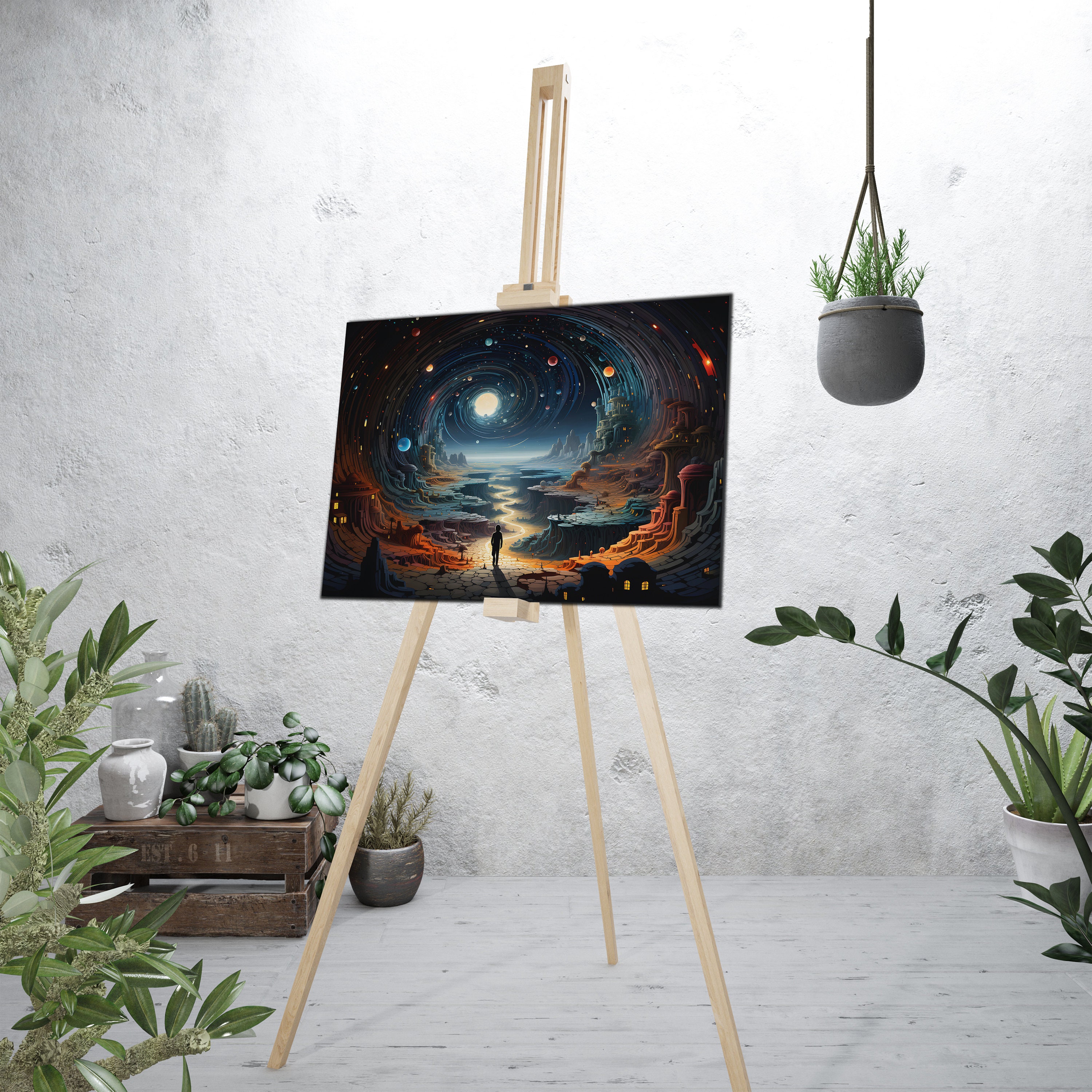 Constellation Spiral Planets Stars Space Galaxy Landscape - Etsy