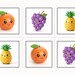 Fruits Matching Game Printable | Kids Memory Game | Preschool Learning ...