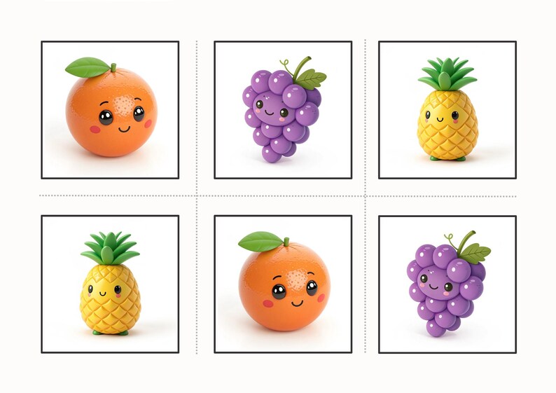 Fruits Matching Game Printable | Kids Memory Game | Preschool Learning ...