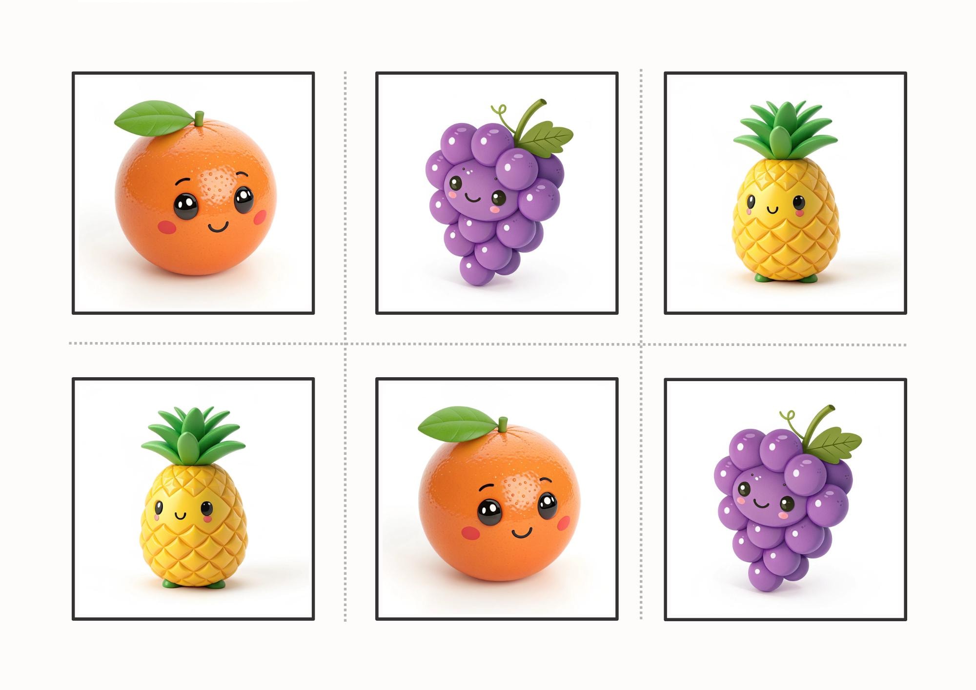 Fruits Matching Game Printable | Kids Memory Game | Preschool Learning ...