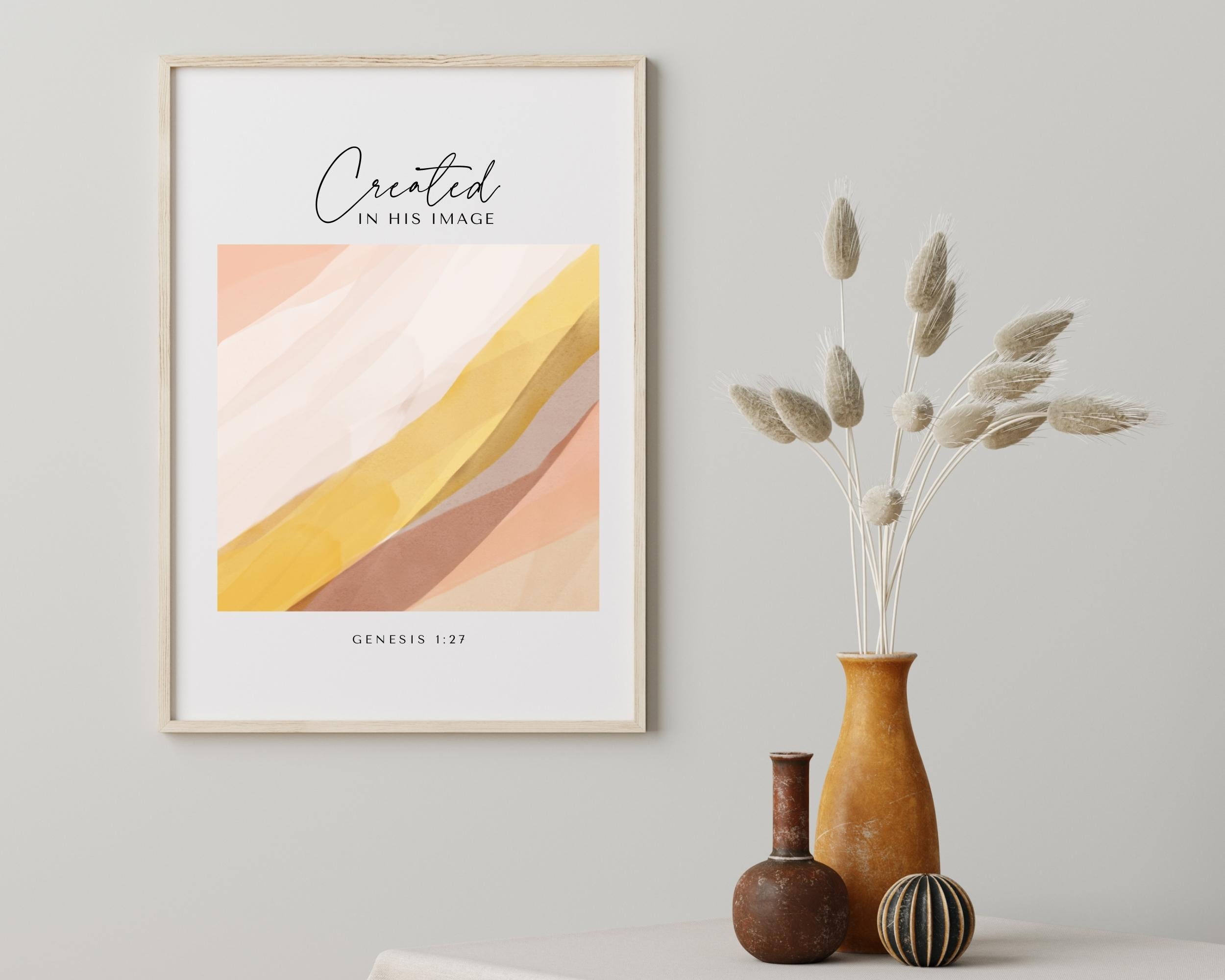 Genesis 1:27, Modern Bible Verse Art, Bible Verse Poster, Scripture ...