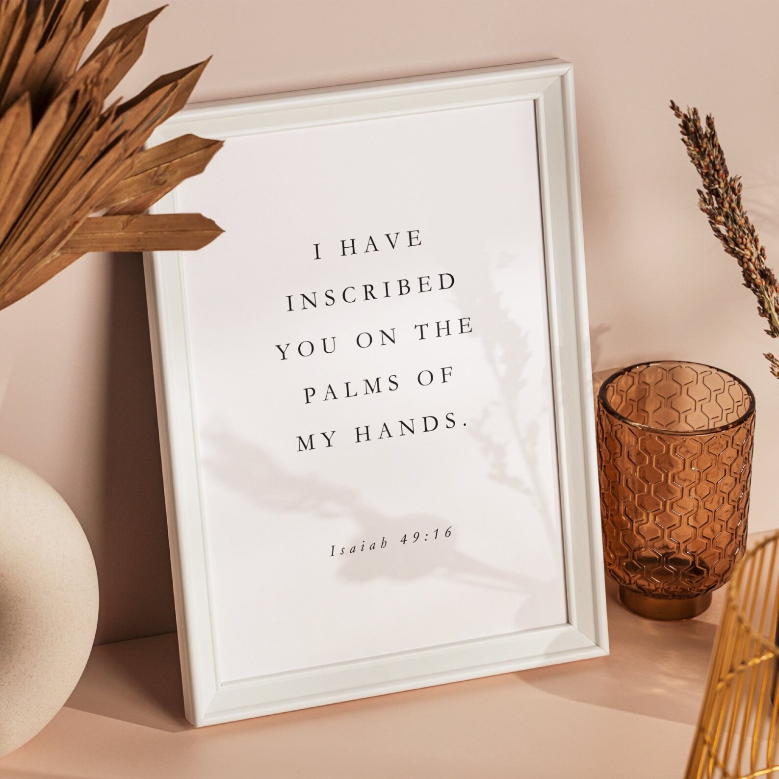 Isaiah 49:16, Bible Verse Print, Bible Art, Modern Christian Art ...