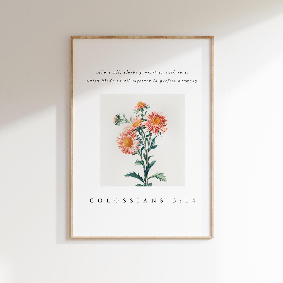 Colossians 3:14, Bible Verse Print, Bible Art, Christian Print, Modern ...