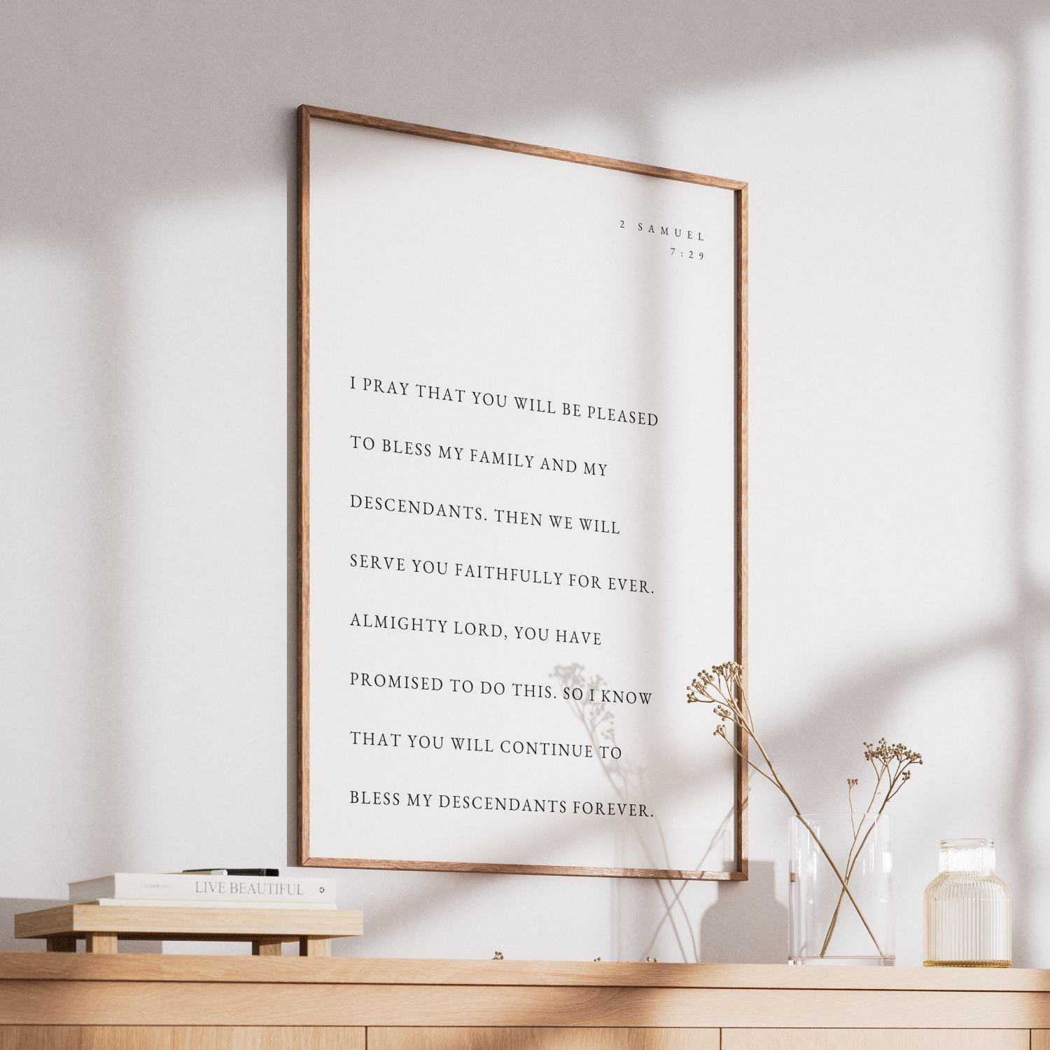 2nd Samuel 7:29 Bible Verse Printable, Vintage Bible Verse Wall Art ...