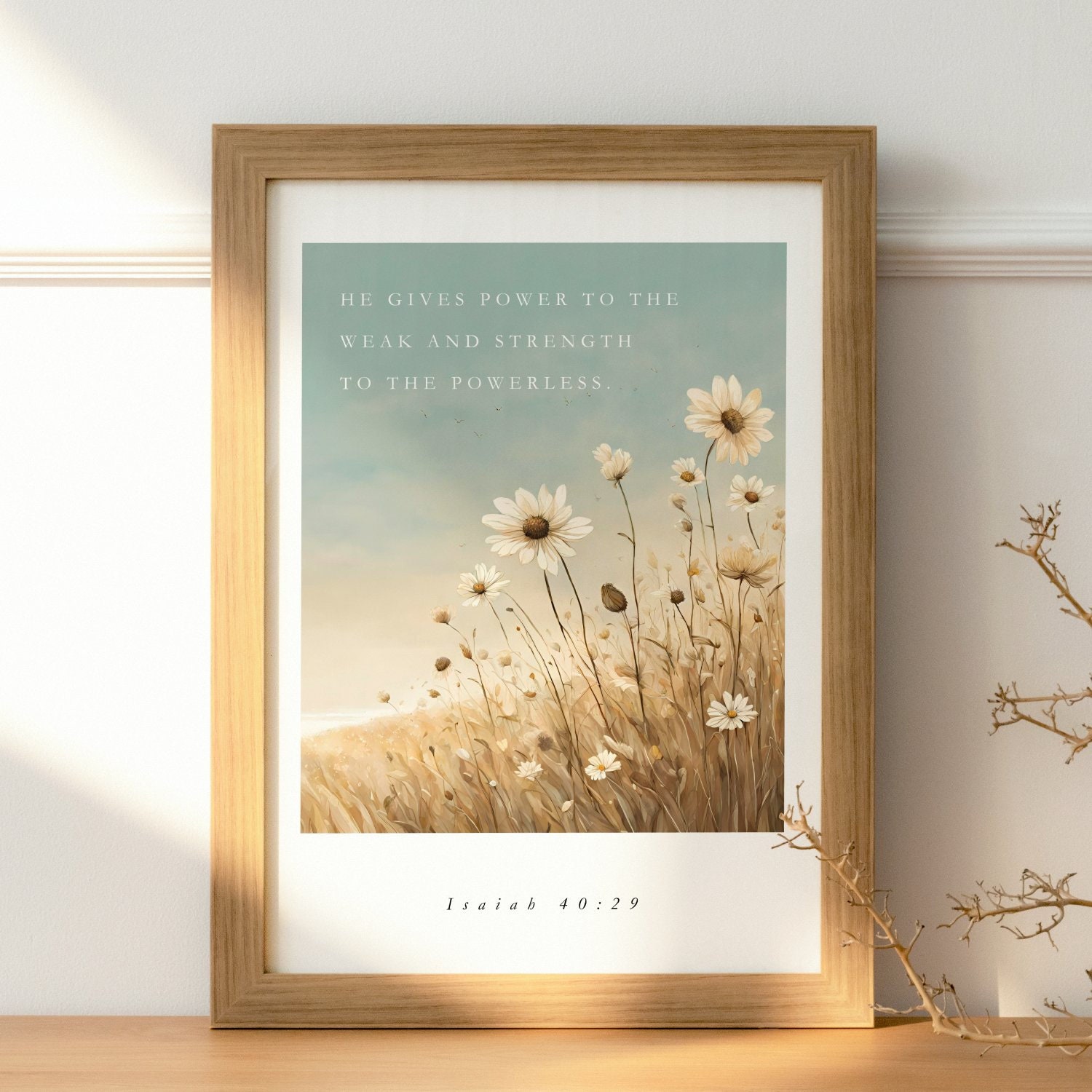 Isaiah 40:29, Bible Verse Print, Bible Art, Christian Print, Modern ...