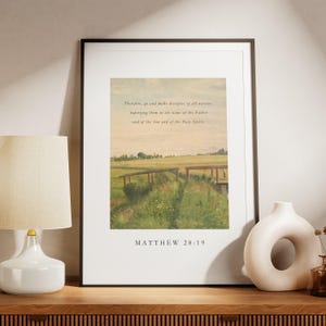 Matthew 28:19 Bible Verse Wall Art, Christian Paintings, Modern ...