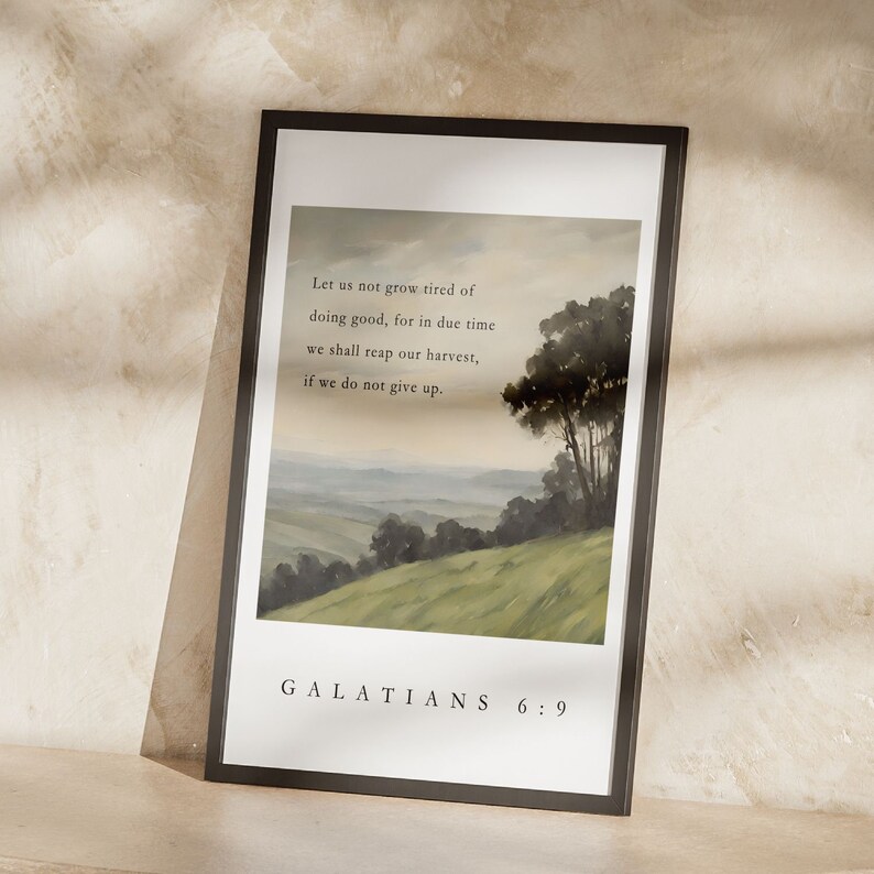 Galatians 6:9, Bible Verse Print, Bible Art, Christian Print, Modern ...