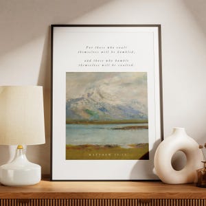 Matthew 23:12, Bible Verse Print, Bible Art, Christian Print, Modern ...