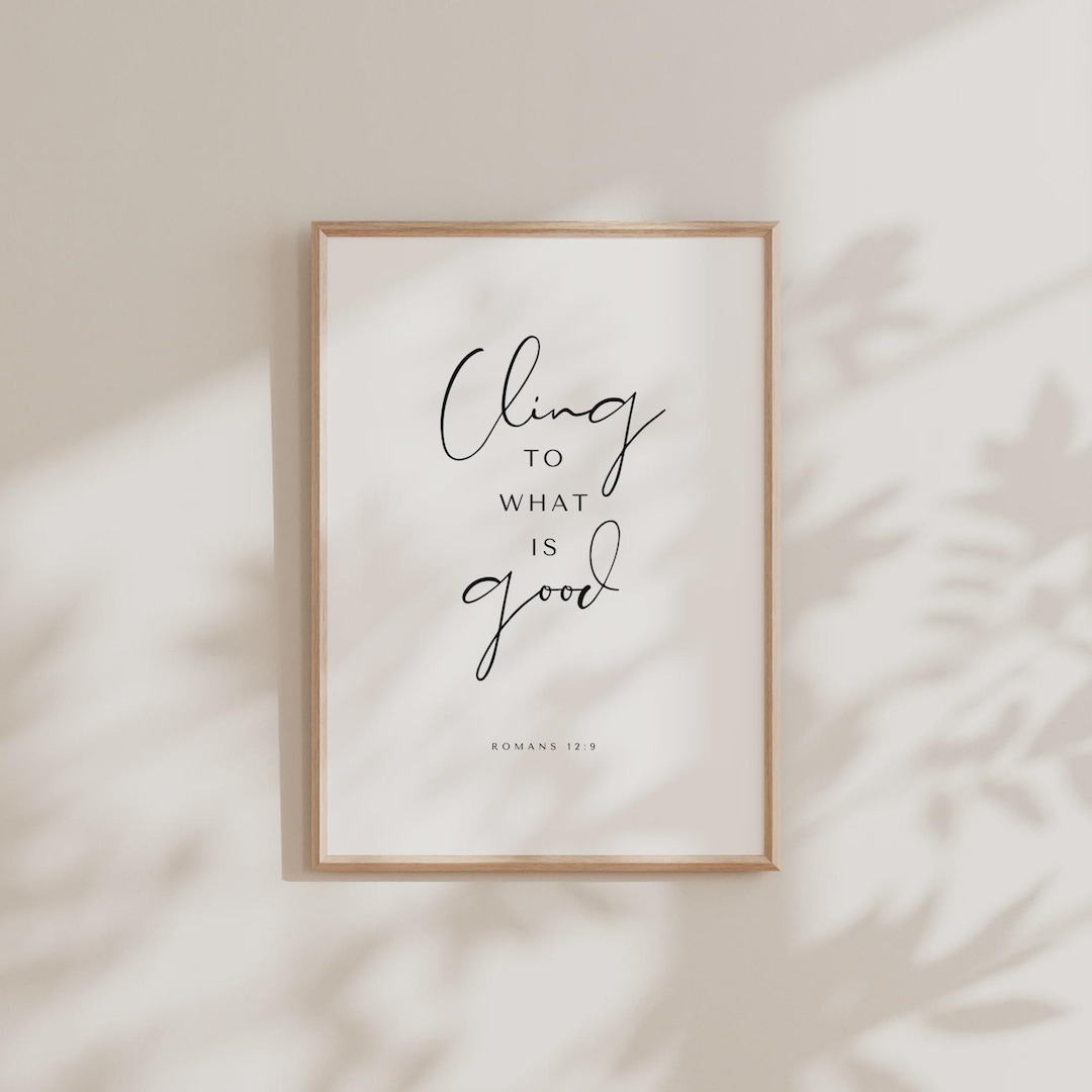 Romans 12:9 Bible Verse Print – Minimalist Christian Wall Art (digital ...