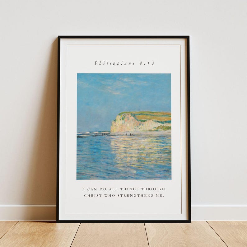 Philippians 4:13, Bible Verse Print, Bible Art, Christian Print, Modern ...