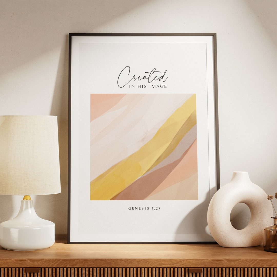 Genesis 1:27, Modern Bible Verse Art, Bible Verse Poster, Scripture ...