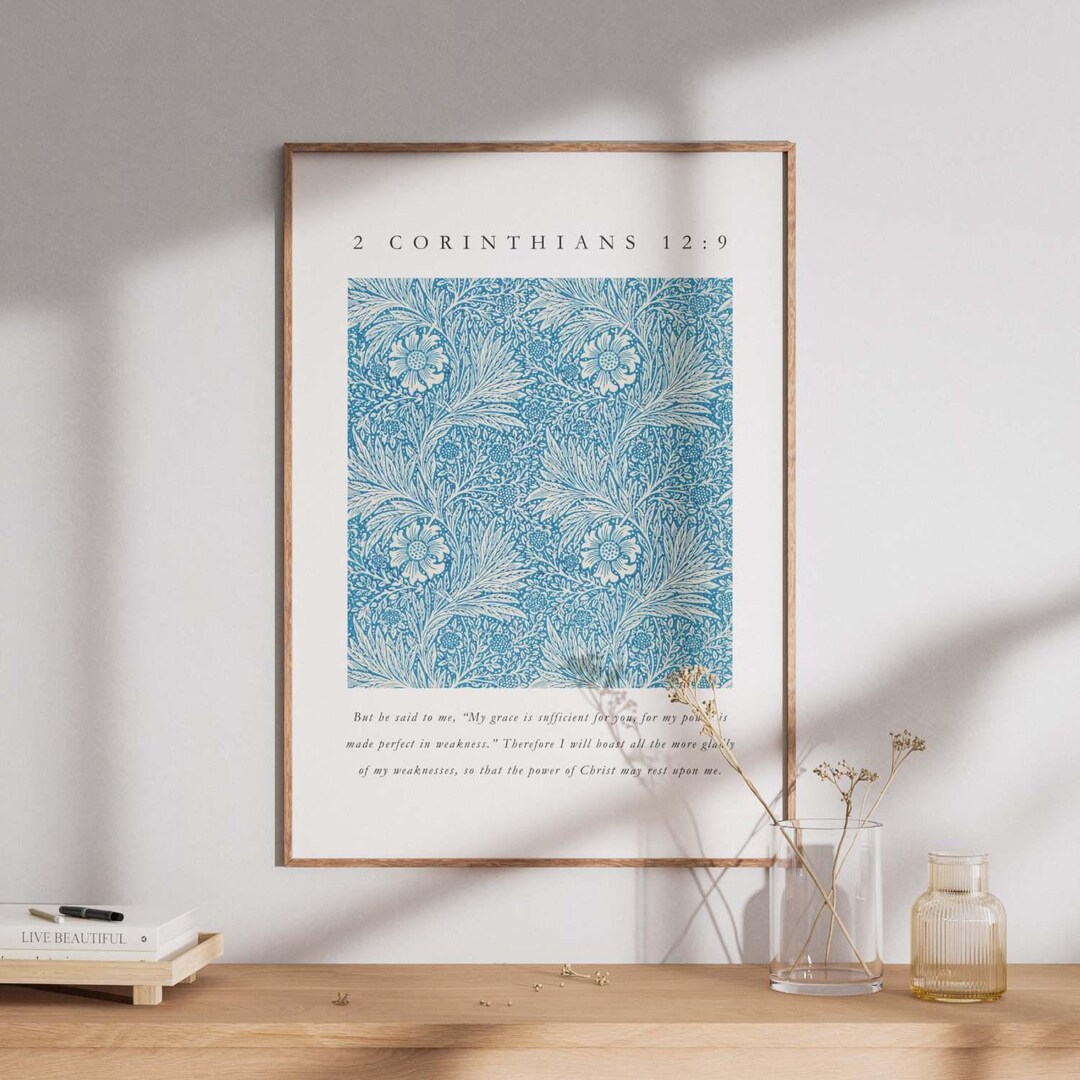 2nd Corinthians 12:9, Bible Verse Print, Bible Art, Christian Print ...