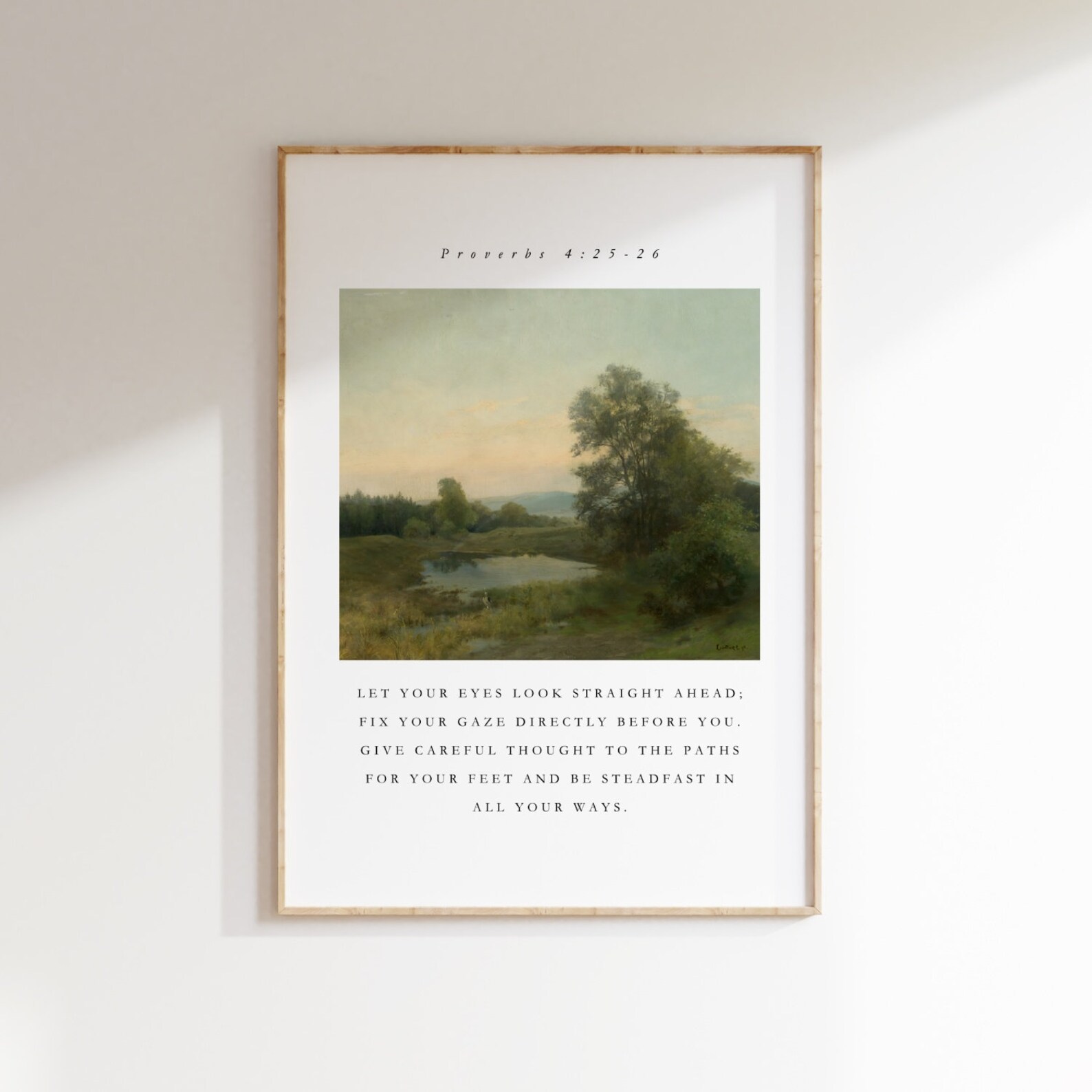 Proverbs 4:25-26, Bible Verse Print, Christian Printable, Christian ...