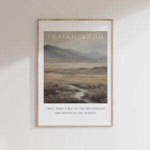 Isaiah 43:19 Bible Verse Print, Christian Art Print, Modern Christian ...