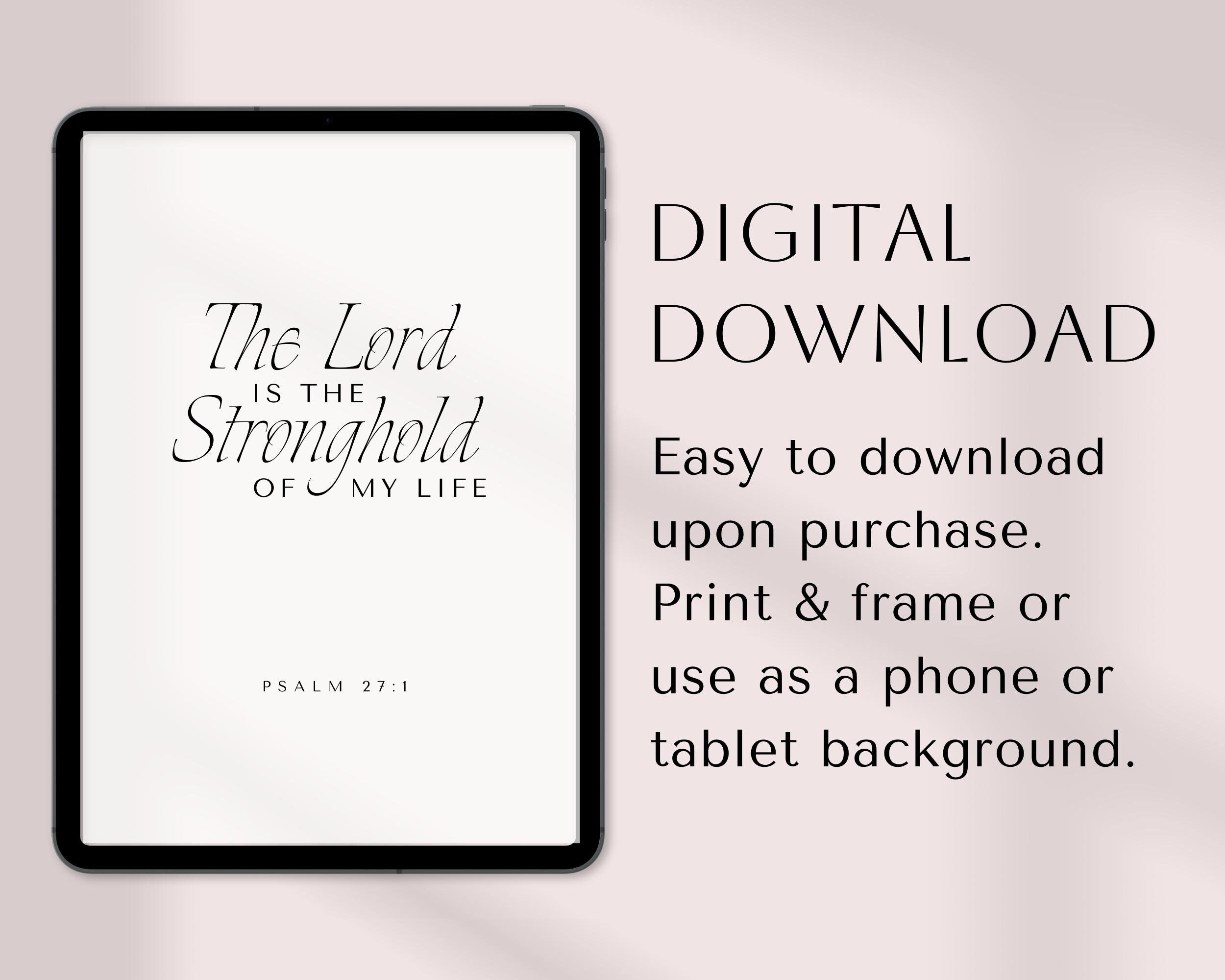 Psalm 27:1, Minimal Bible Verse Art, Biblical Print, Bible Verse Poster ...