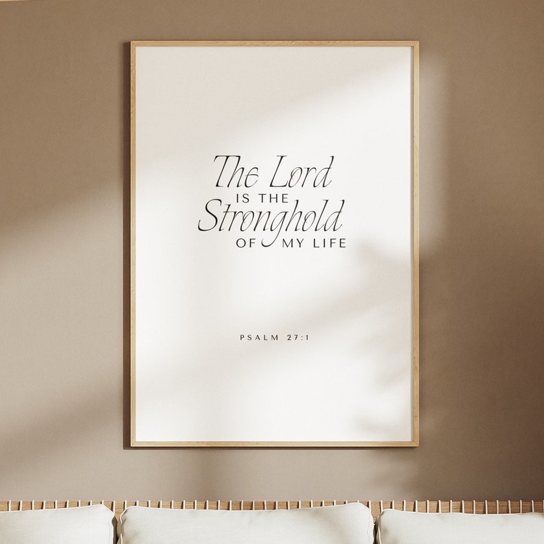 Psalm 27:1 Bible Verse Print, Christian Scripture Wall Art (digital ...