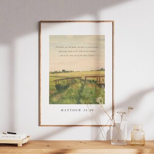 Matthew 28:19 Bible Verse Wall Art, Christian Paintings, Modern ...