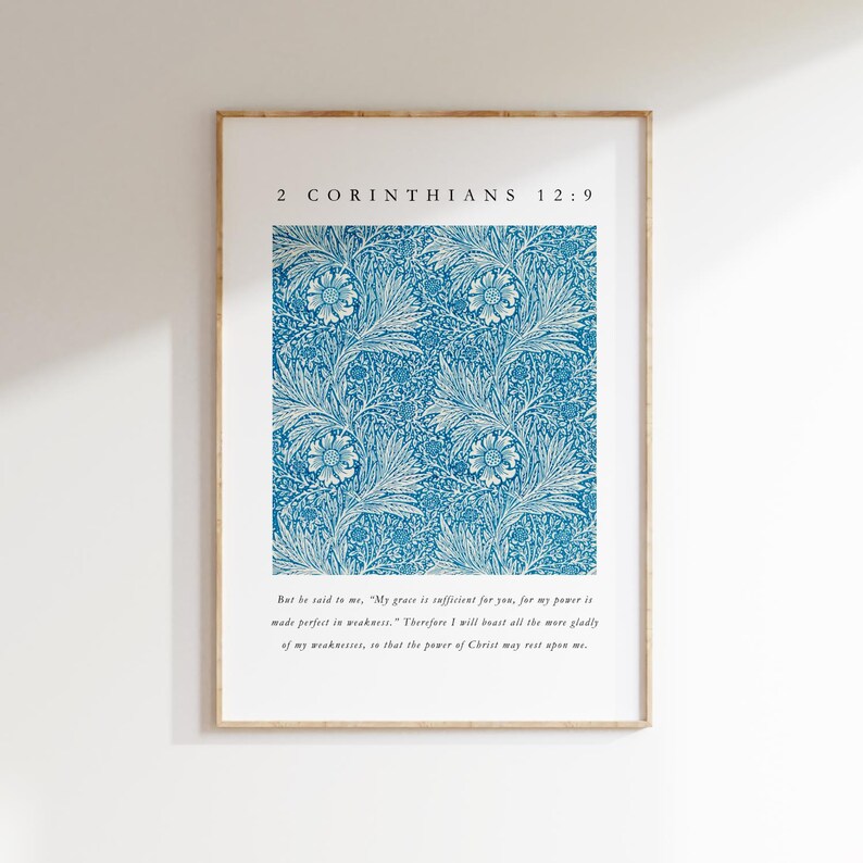 2nd Corinthians 12:9, Bible Verse Print, Christian Prints, Modern ...