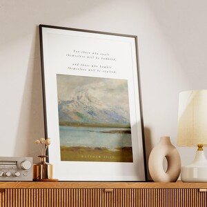 Matthew 23:12, Bible Verse Print, Bible Art, Christian Print, Modern ...