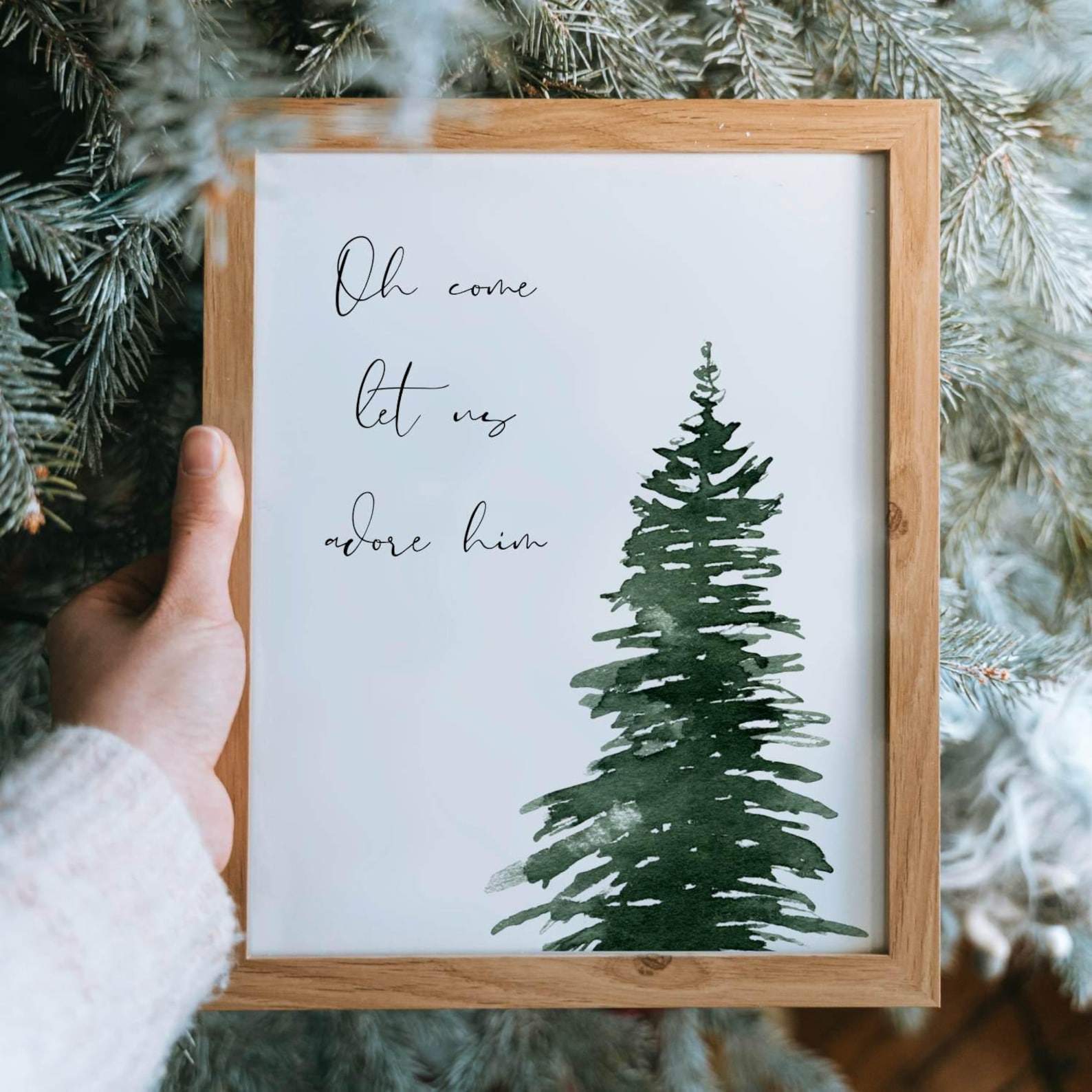Oh Come Let Us Adore Him, Christmas Print, Christian Print, Religious ...