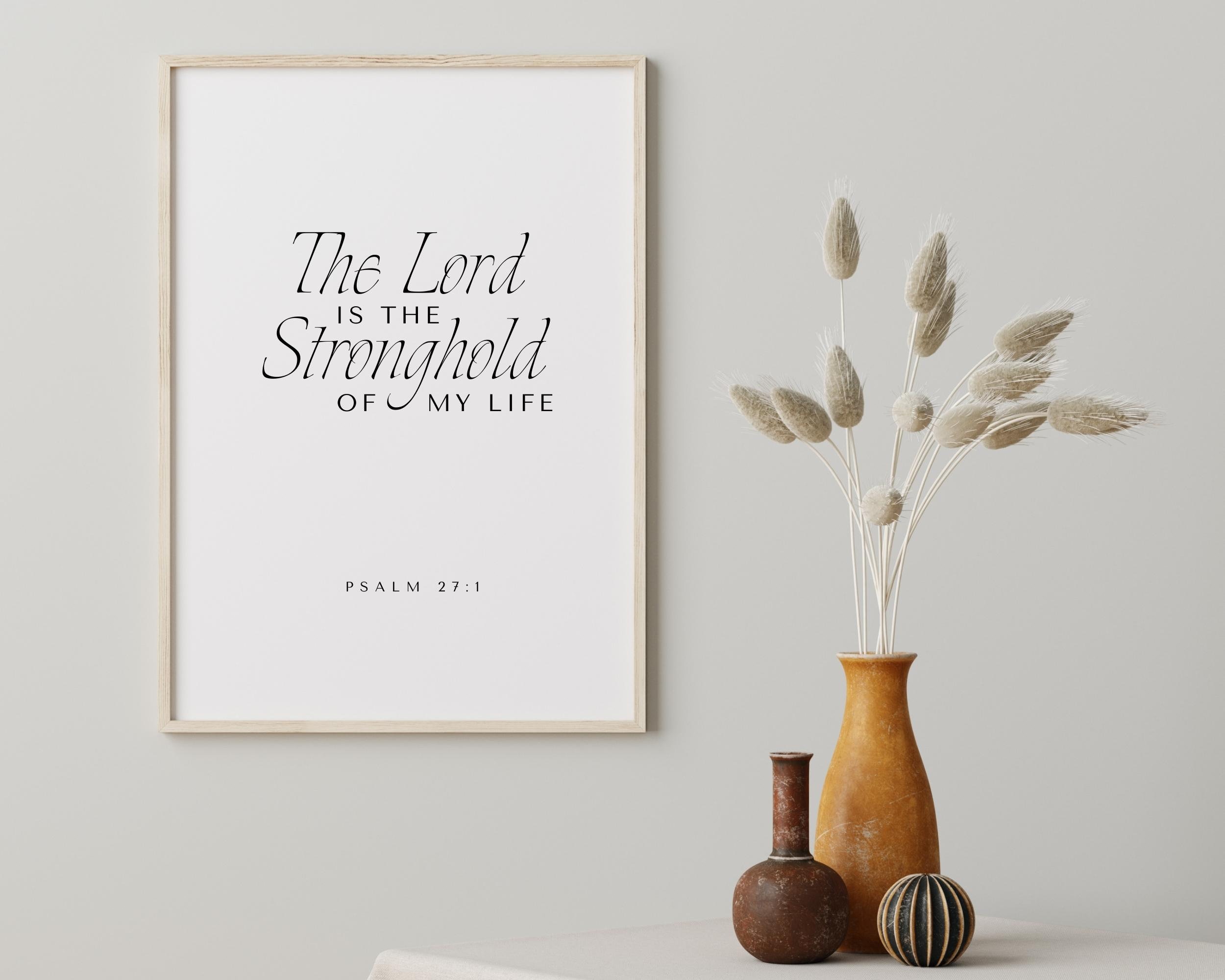 Psalm 27:1, Minimal Bible Verse Art, Biblical Print, Bible Verse Poster ...