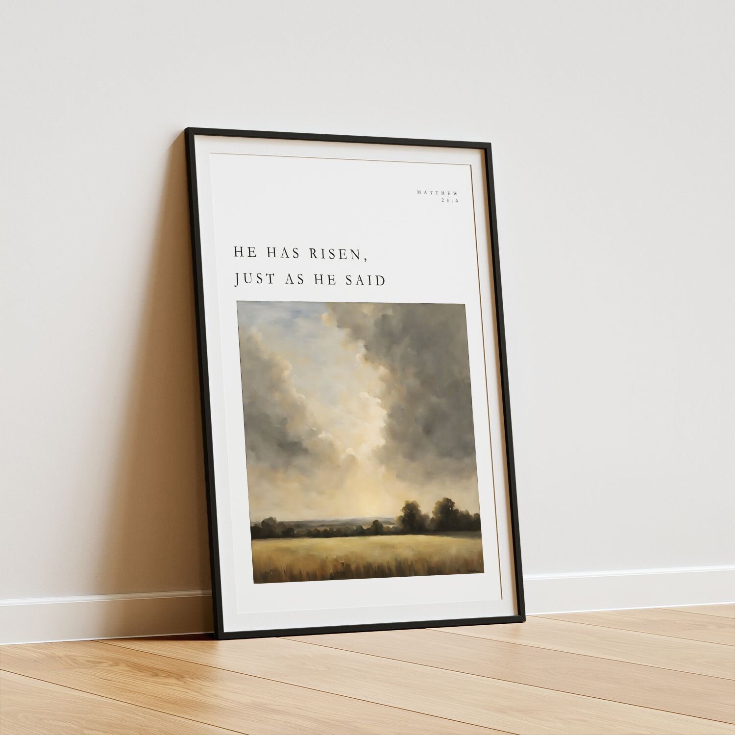 Matthew 28:6, Bible Verse Print, Bible Art, Easter Print, Modern ...