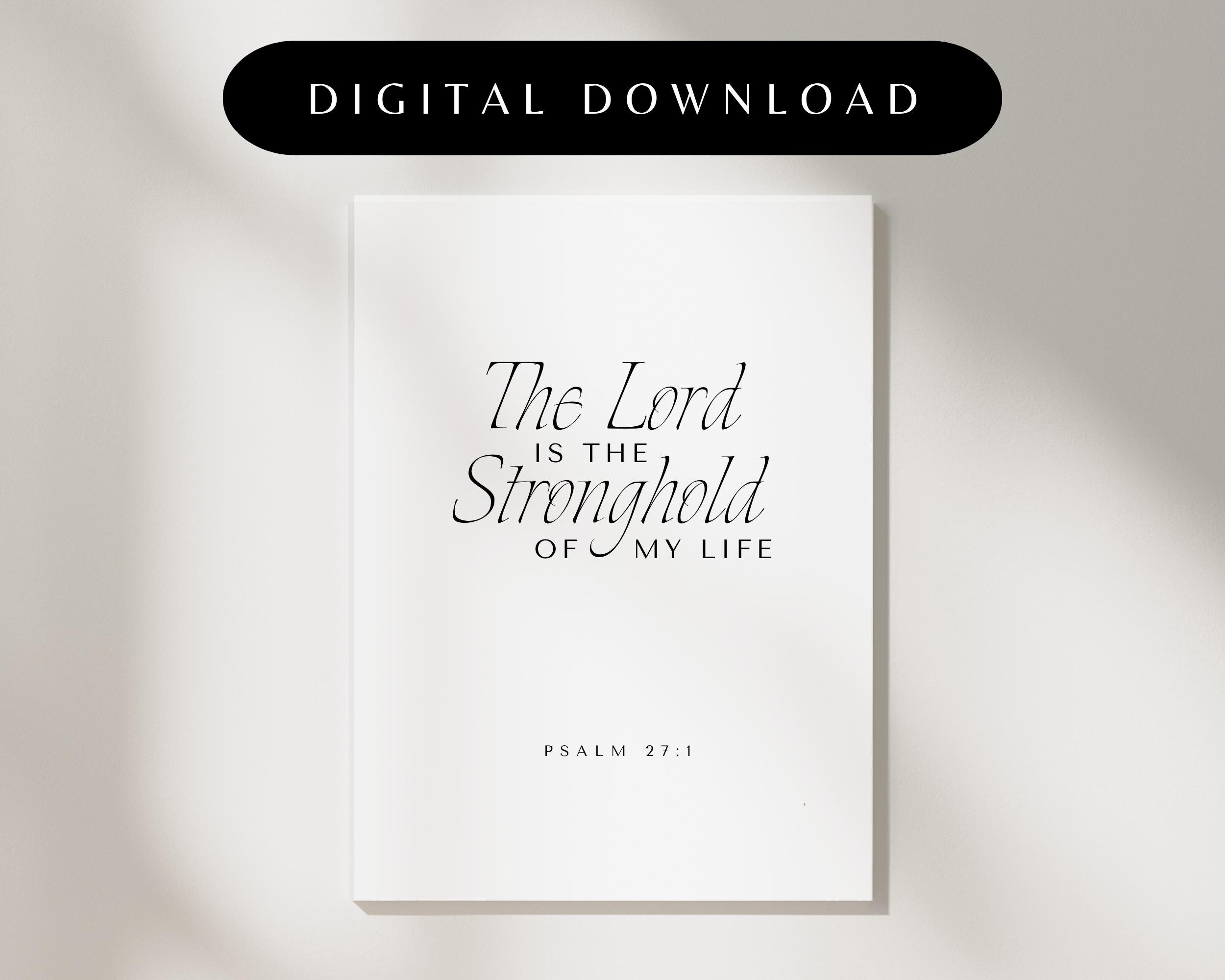 Psalm 27:1, Minimal Bible Verse Art, Biblical Print, Bible Verse Poster ...