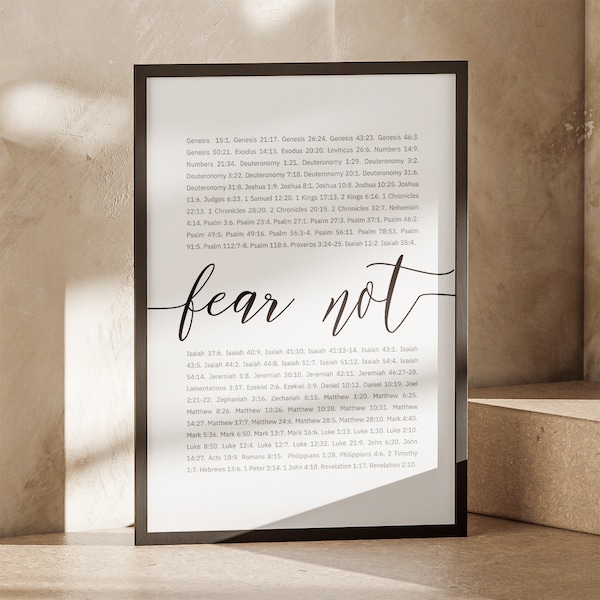 Christian Poster Do Not Fear - Etsy