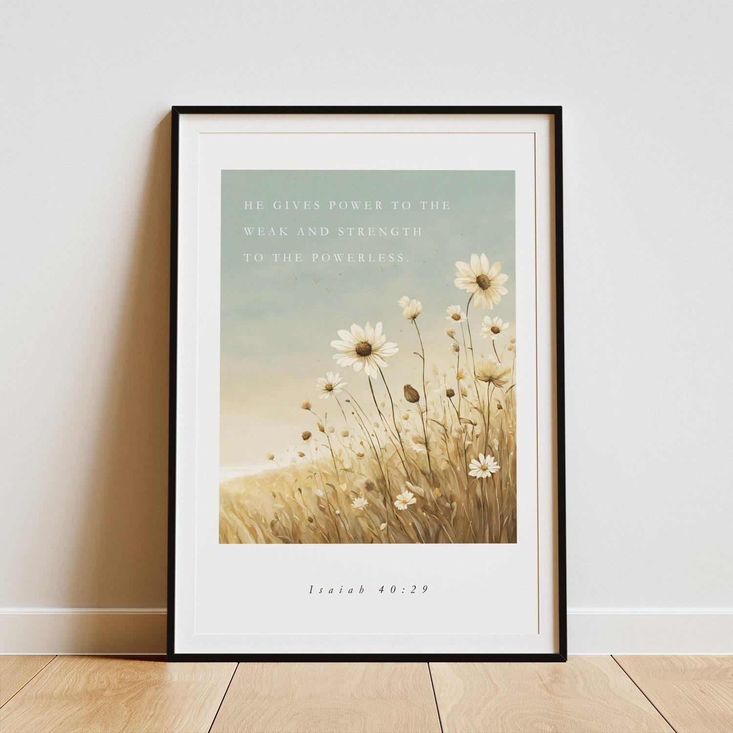 Isaiah 40:29, Bible Verse Print, Bible Art, Christian Print, Modern ...