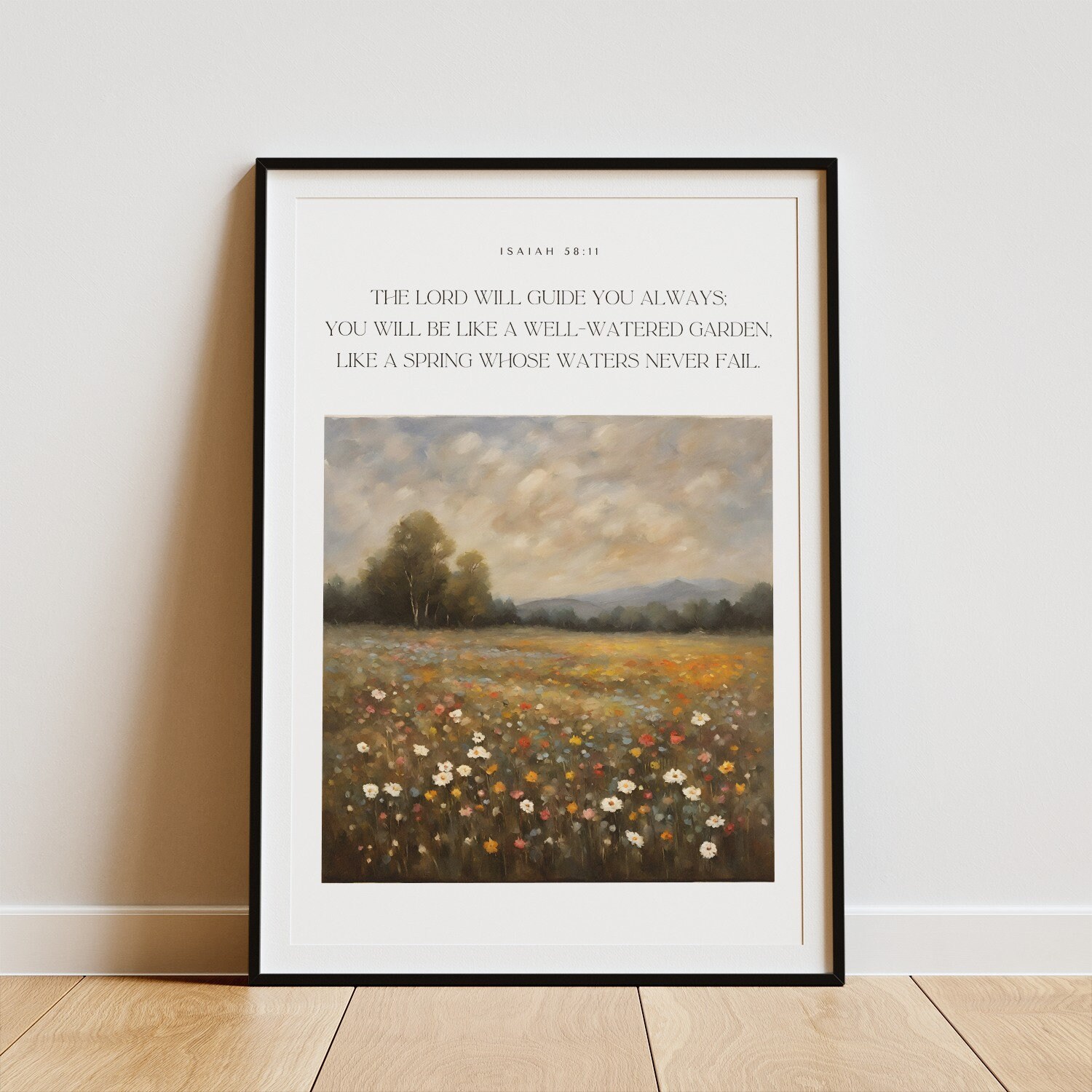 Isaiah 58:11, Bible Verse Print, Bible Art, Christian Print, Modern ...