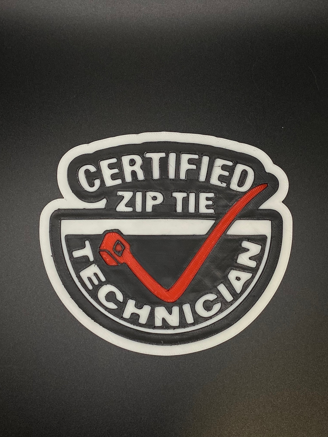 Certified Zip Tie Technician Magnet | 3D Printed Magnet for Toolbox or ...