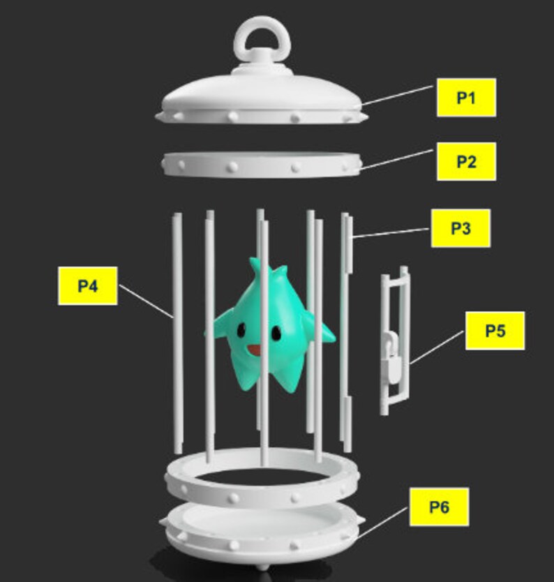 Lumalee in a Cage Glow in the Dark UV Reactive Super - Etsy