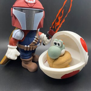 Mariolorian With Fire Saber and Groshi | Mario and Mandolorian Mashup ...