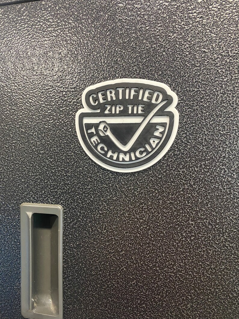 Certified Zip Tie Technician Magnet 3D Printed Magnet for - Etsy