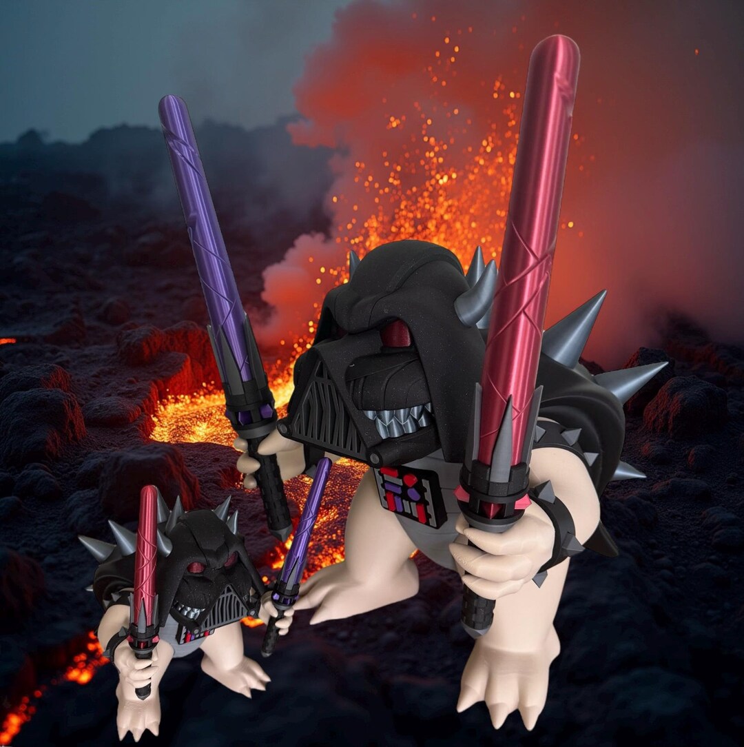 Darth Bowser With Lightsaber Fidget | Bowser and Vader Mashup | 2 Sizes ...