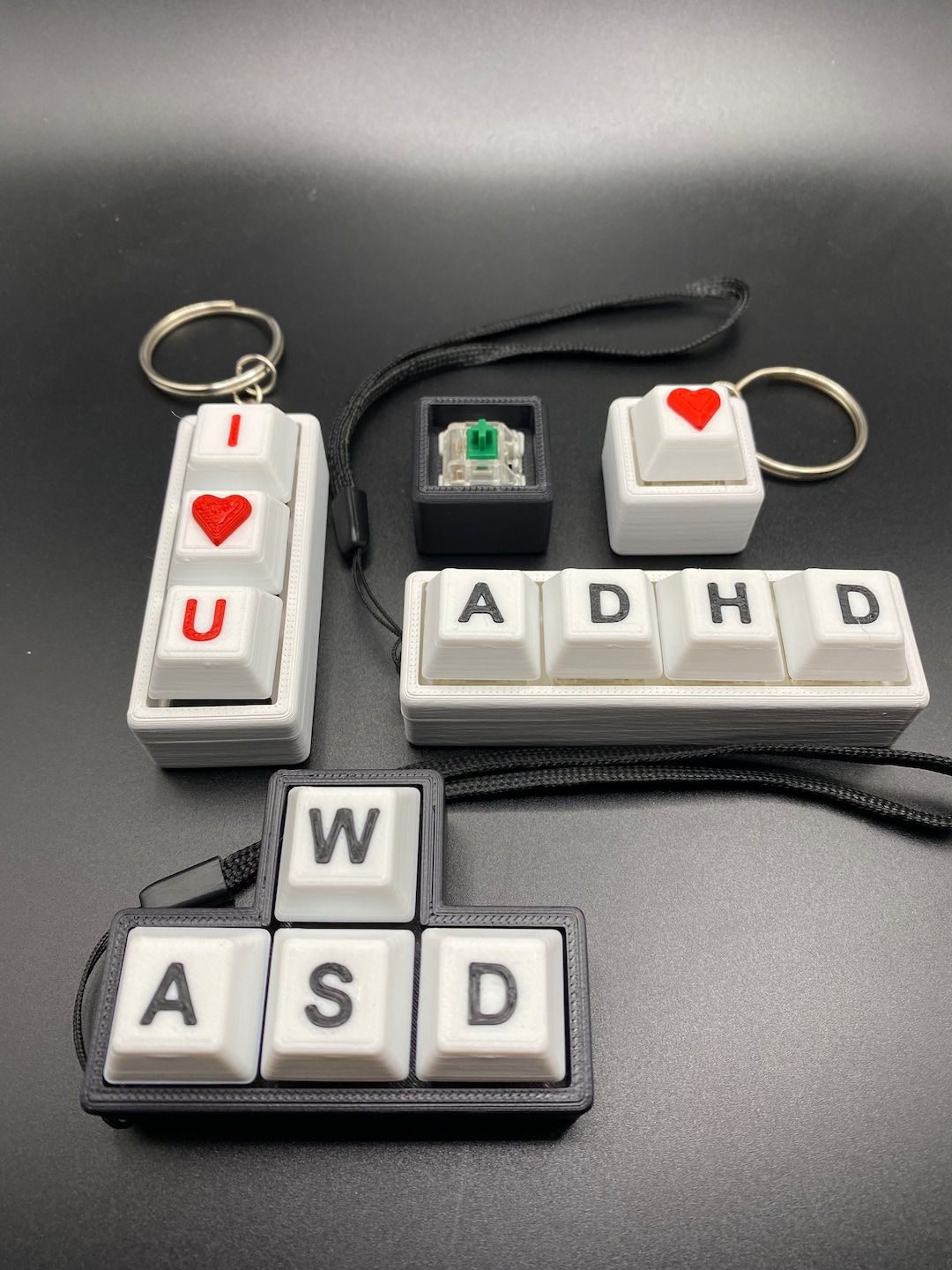 ADHD Fidget | Wristlet | Keychain | ADHD Keychain | Mechanical Clicky ...