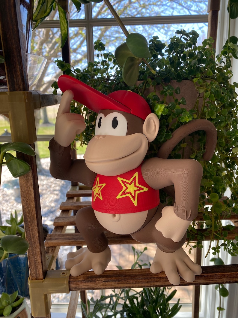Diddy Kong 3D Printed Statue 2 Sizes Great Gift for the Collector or ...