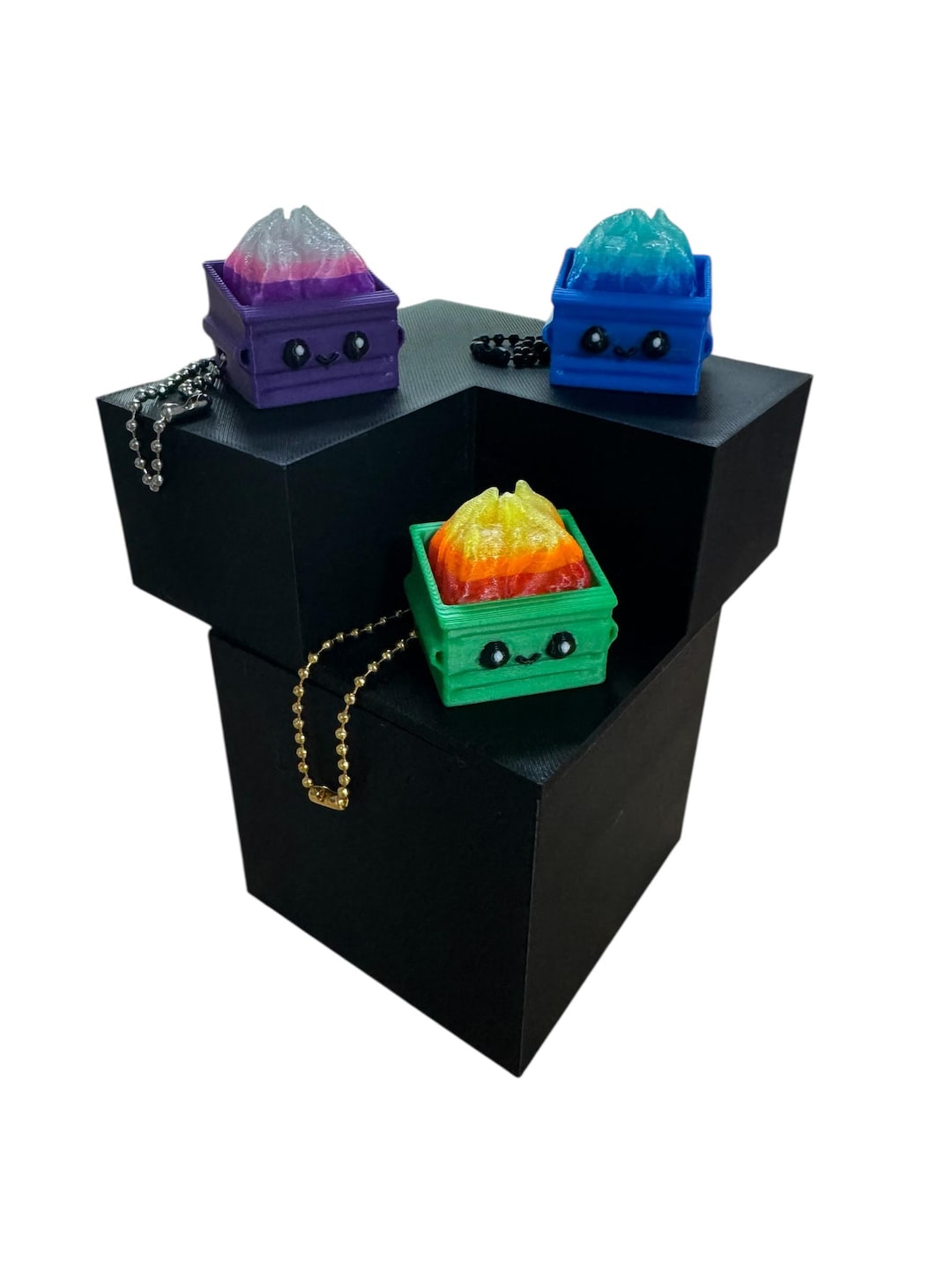 Clickable Dumpster Fire Keychain | Fidget Toy + Funny Gift + Stress ...