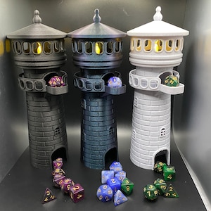 The Lighthouse Dice Tower lighted Dice Watchtower Lighted Tower Table ...