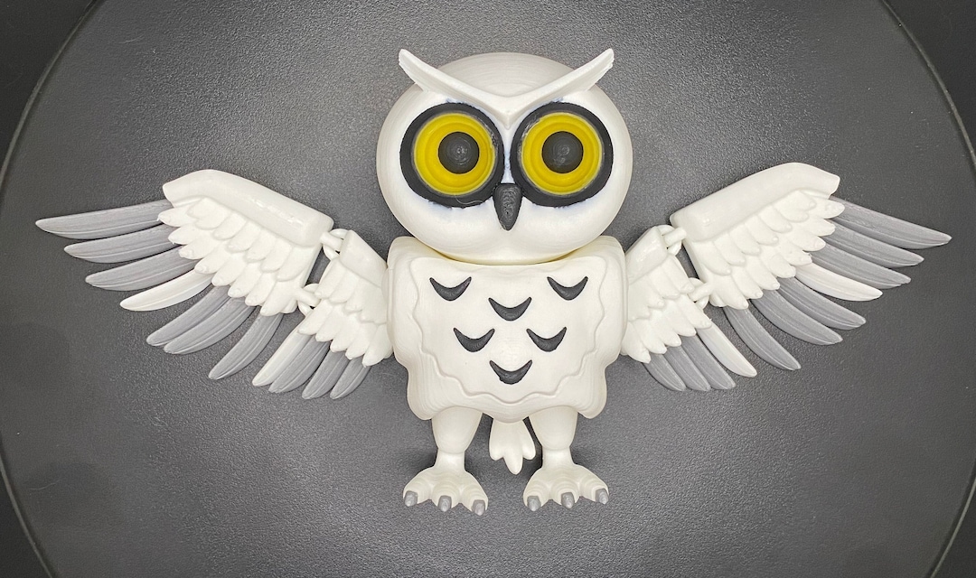 Articulated 3D Printed Owl Fidget Toy Hedwig - Etsy