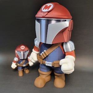 Mariolorian With Fire Saber and Groshi | Mario and Mandolorian Mashup ...