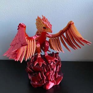 Articulated Phoenix With Flame Stand | Fidget Toy - Etsy