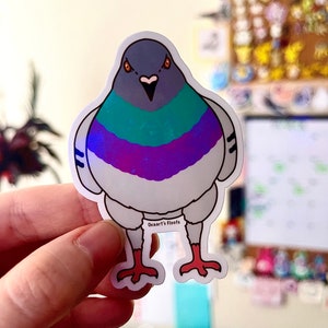 Angry Pigeon Stickers | Funny and Cute Vinyl Weatherproof Water Bottle ...
