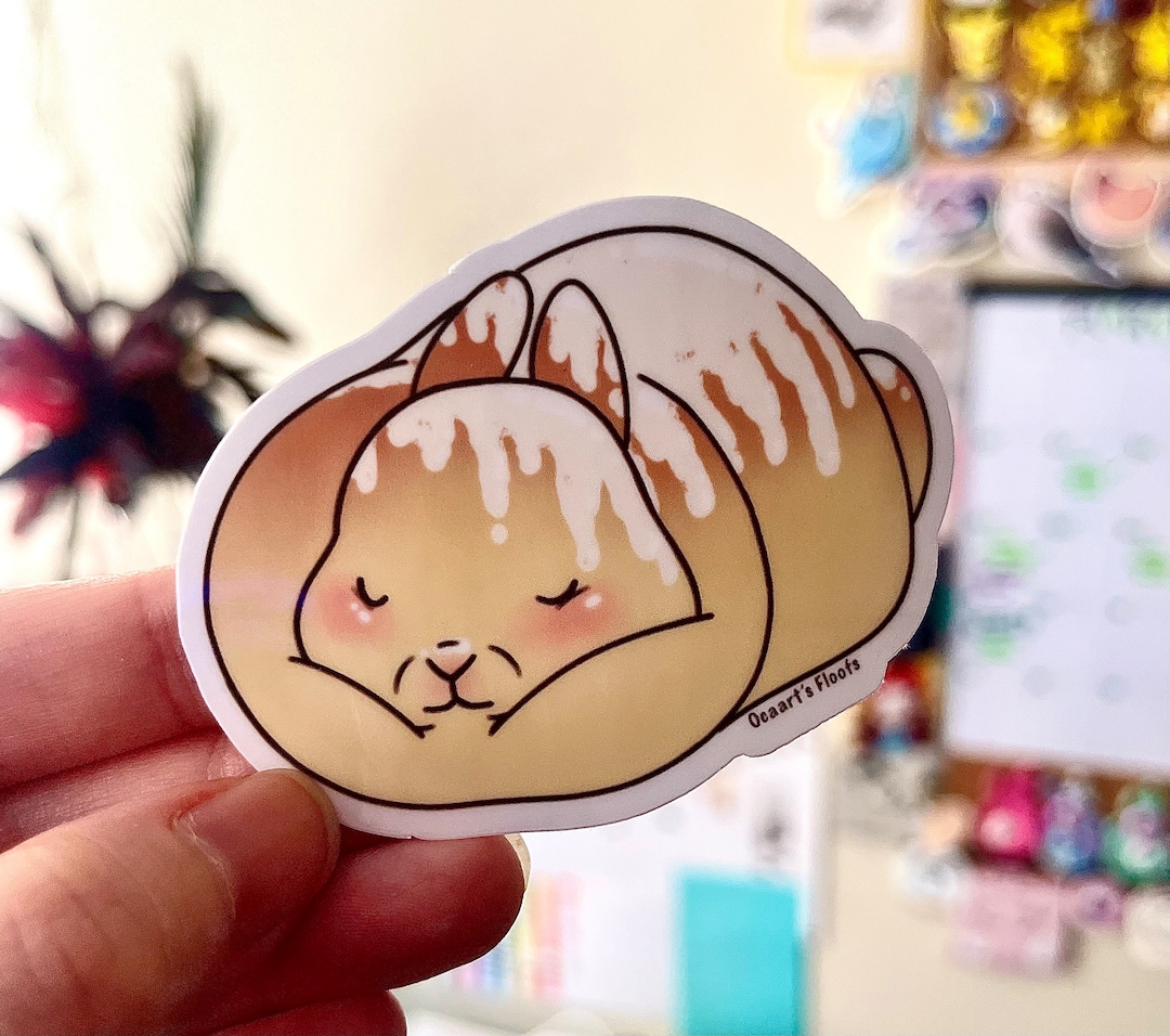 Cinnabon Sticker | Bunny Dessert Sticker | Cute Vinyl Weatherproof ...