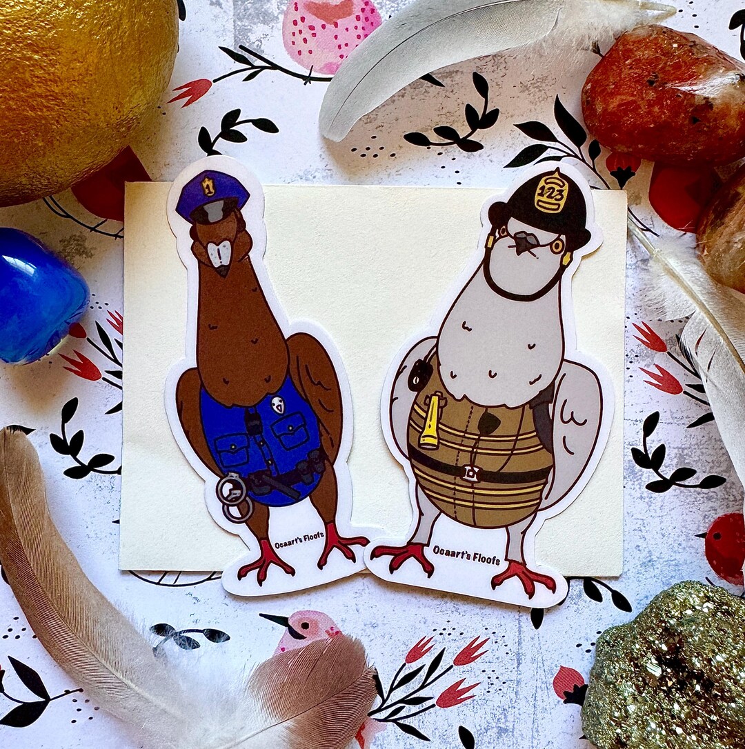 Pigeon Sticker | Funny Vinyl Weatherproof Water Bottle Sticker | Meme ...