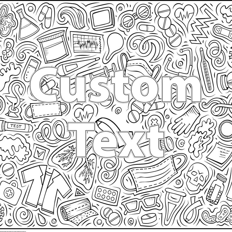 Medical Coloring Wall Art - Etsy